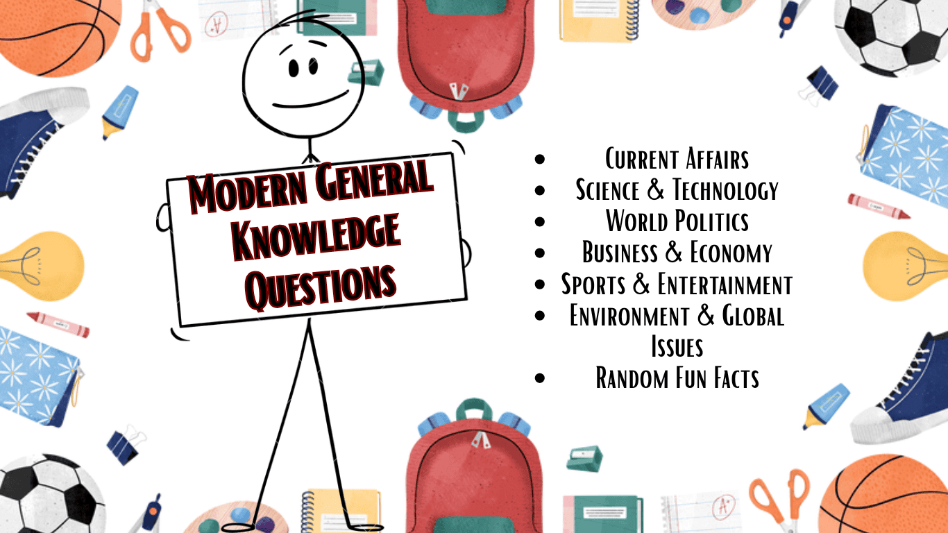 100 Best Modern GK Questions (2020–2025) With Answers
