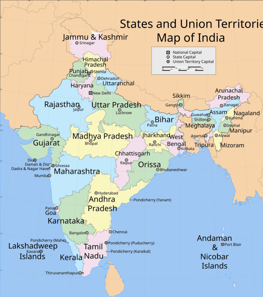 States And Capitals Of India 2025 (State-wise PDF)