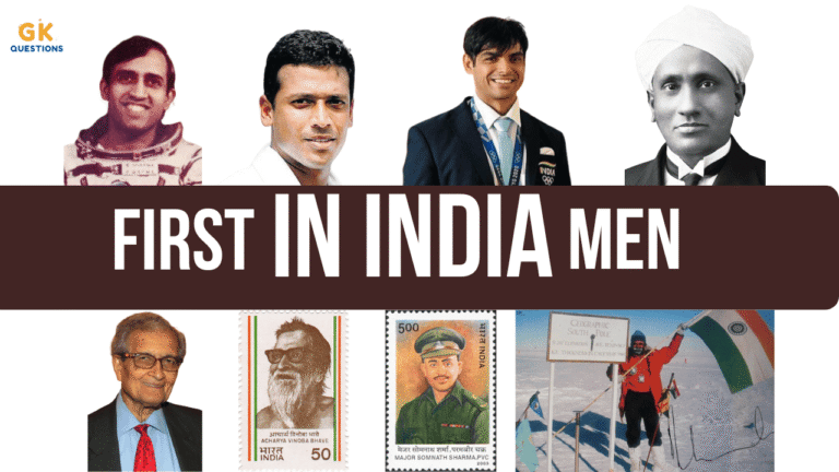 First In India (Men & Women) – Updated 2025 Static GK List